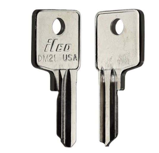 DM21 DOM Key Blanks – 10-Pack – Premium Brass for DOM Lock Systems – Keyrus