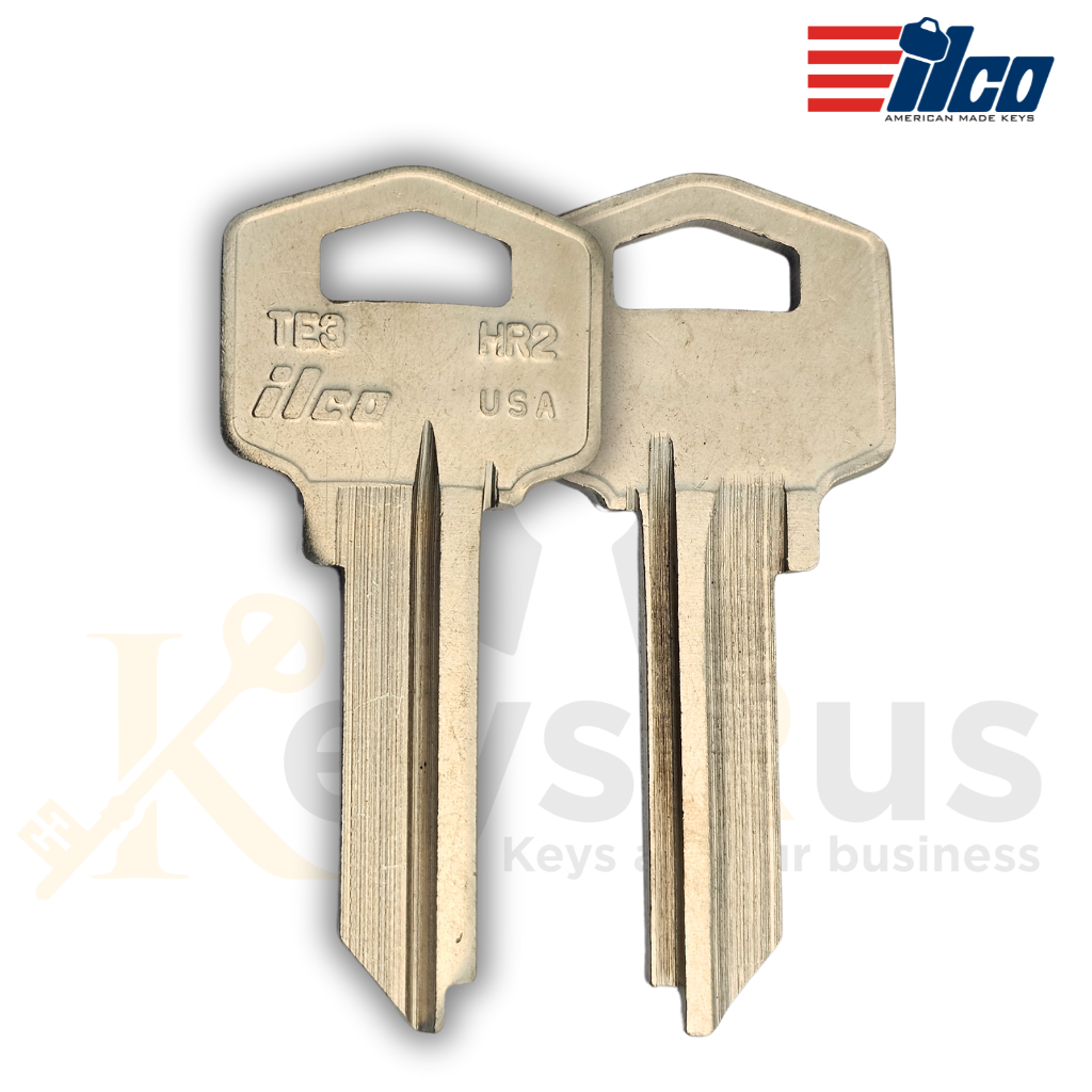 HR2 / TE3 / FR1 Key Blank – 10 Pack (Nickel-Plated Brass) | ILCO / Tay ...