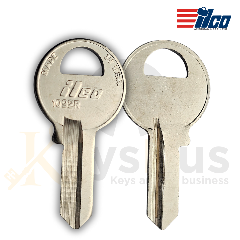 ILCO 1092R / M1-RV Key Blanks – 10 Pack | Reverse M1 Key Blank for Mas ...