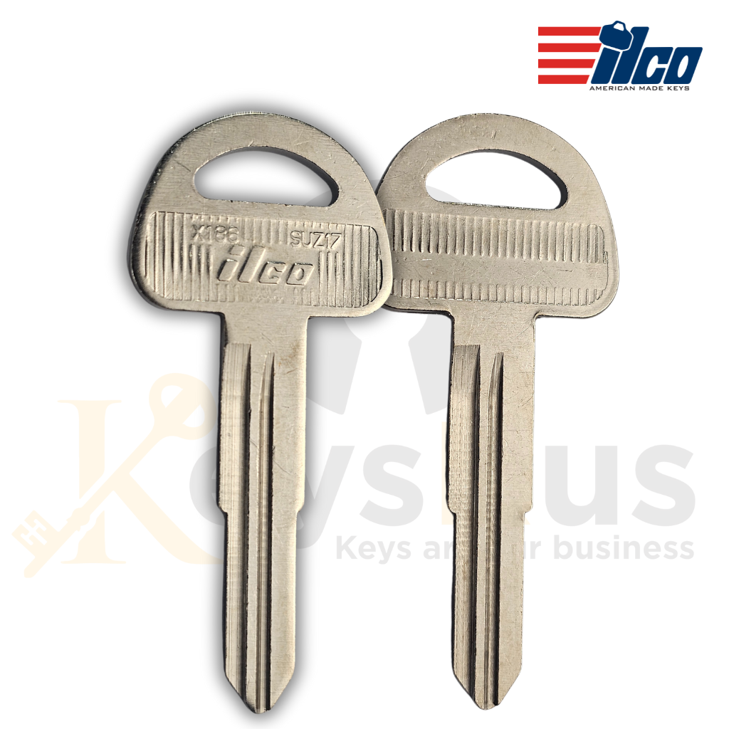 Ilco SUZ17 / X186 Key Blanks – 10 Pack for Suzuki Vehicles | Nickel‑Pl ...