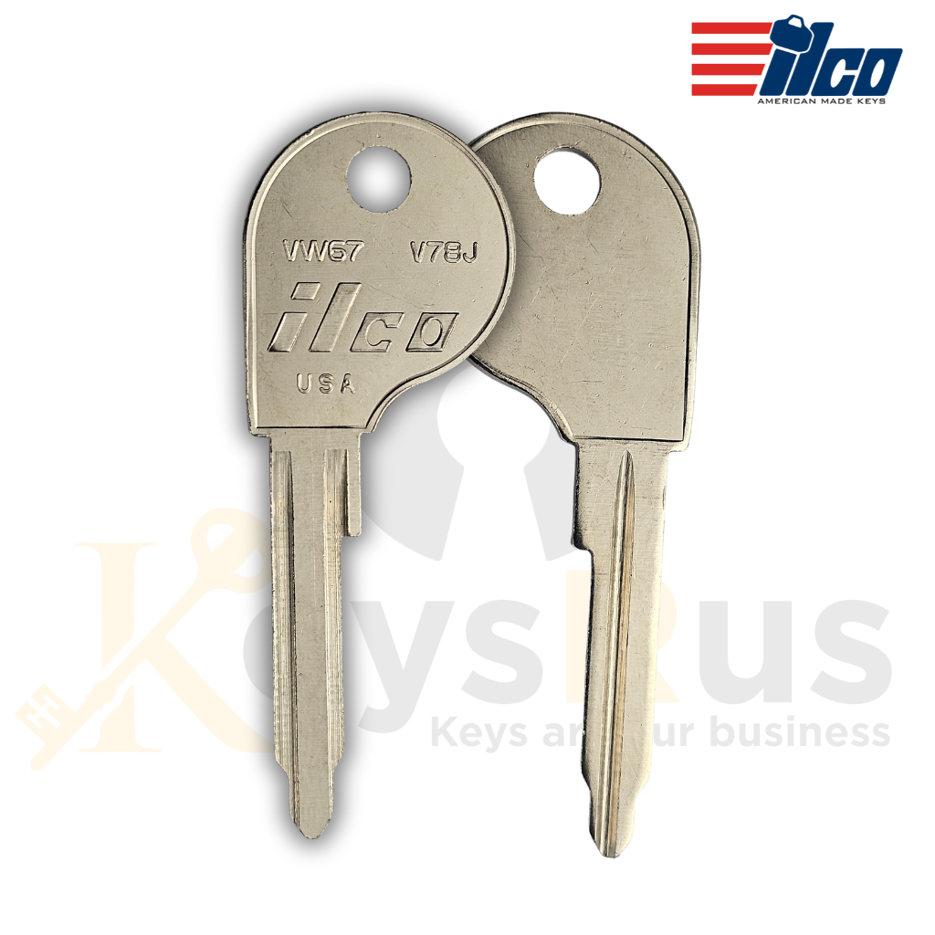 Ilco VW67 / V78J Key Blanks – 10 Pack for Vintage Volkswagen (1966–197 ...