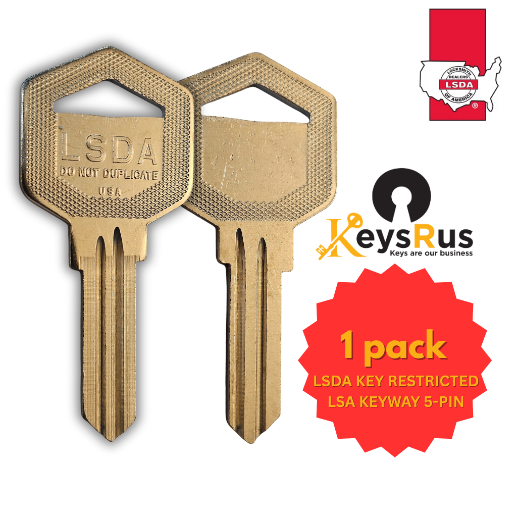 LSDA Restricted LSA Keyway – 5-Pin Locksmith Key (LSDA15) – High ...