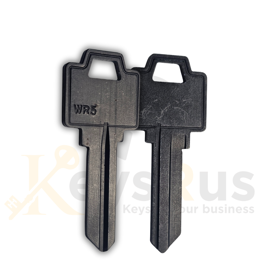 WR5 Aluminum Black Key Blanks – 50/Pack | Durable & Lightweight – Keysrus